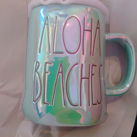 Rae Dunn | Dining | Rae Dunn Mug Aloha Beaches In Iridescent Blue ...
